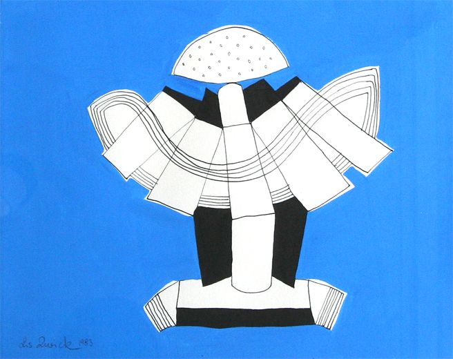 Lis Zwick – 1983, 26x33 cm, Maleri – Gouache/ Maleri