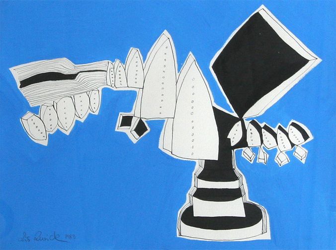 Lis Zwick – 1983, 26x33 cm, Maleri – Gouache/ Maleri