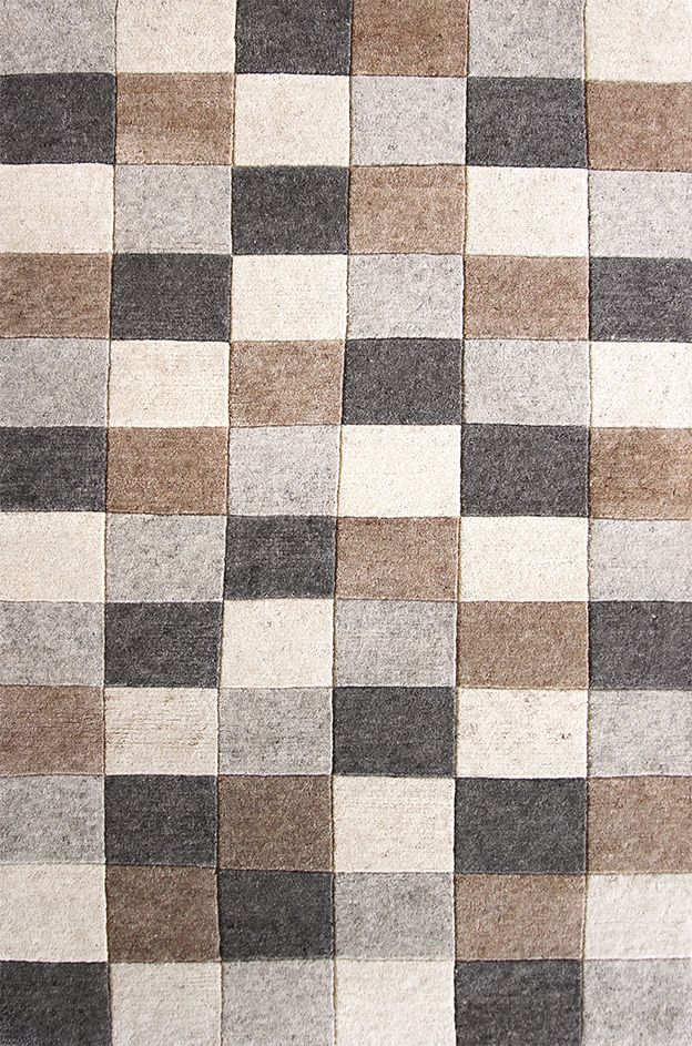 Bæredygtig Måtte - Ren natur - Grå/Sand 180x120 cm - Belle art