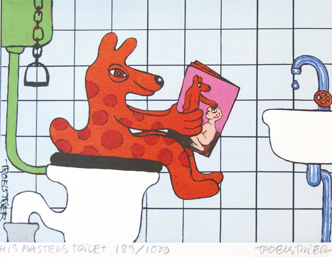 Troels Trier - His masters toilet, 22x30 cm, Kunst - Kunsttryk/Plakat
