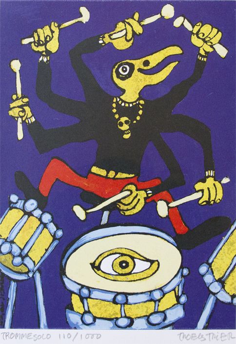 Troels Trier - Trommesolo, 30x22 cm, Kunst - Kunsttryk/Plakat