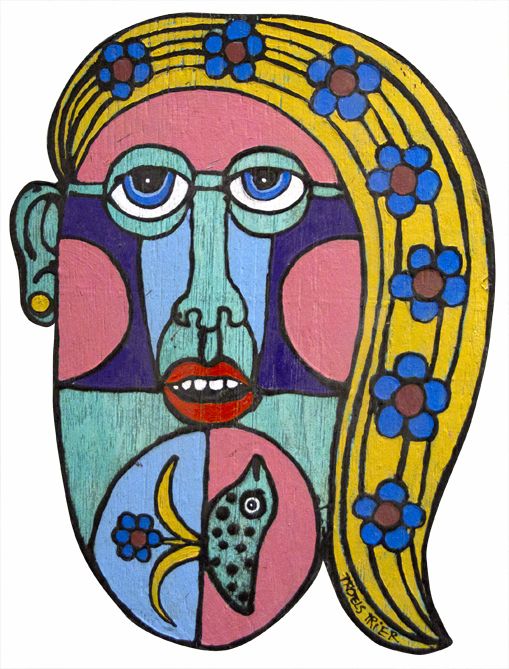 Troels Trier - Uden titel, 54x40 cm, Kunst - Skulptur/Træ